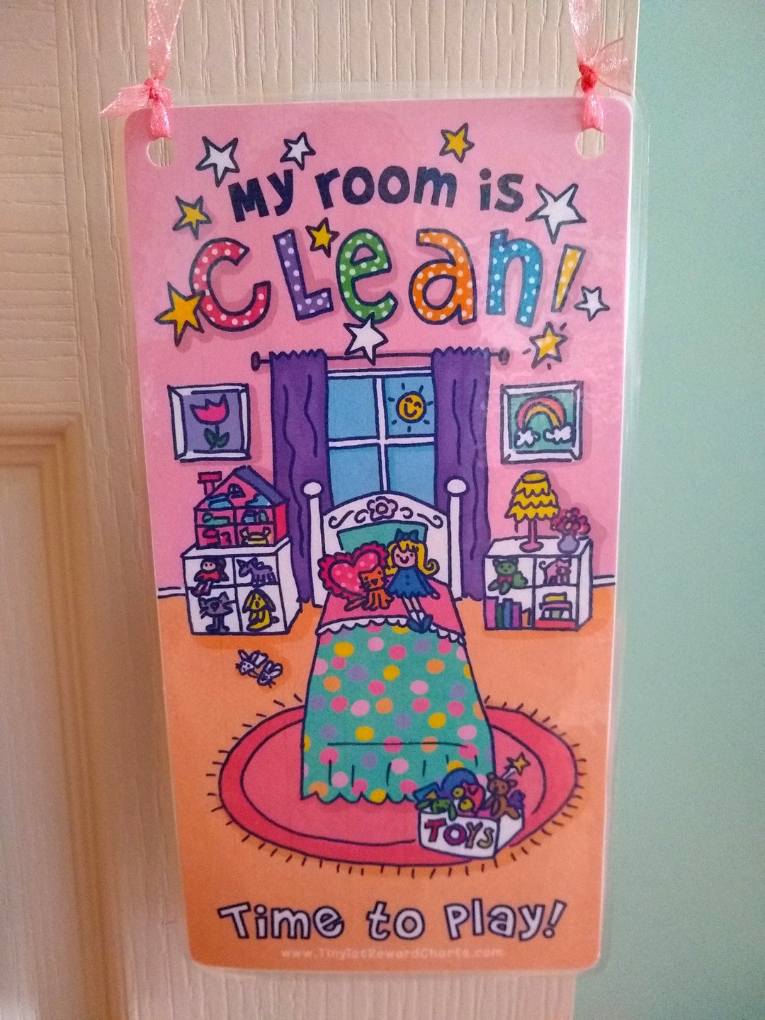 Clean/messy Room Door Hanger (girls Version) - Etsy
