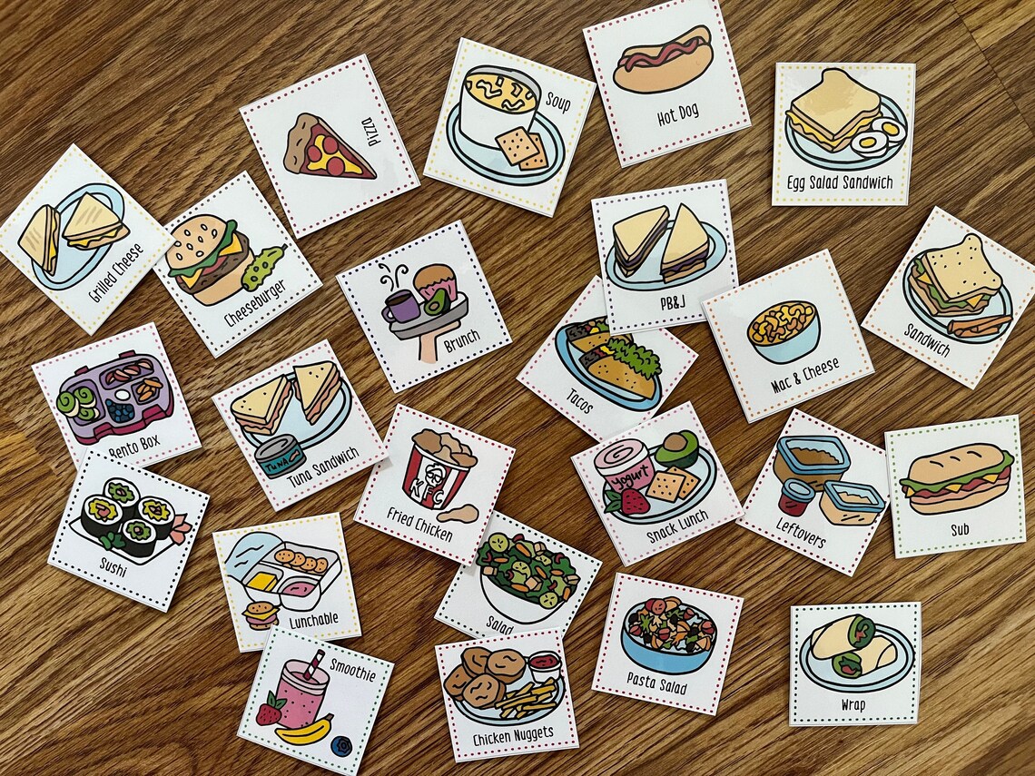 Lunch Meal-planning Cards Set - Etsy