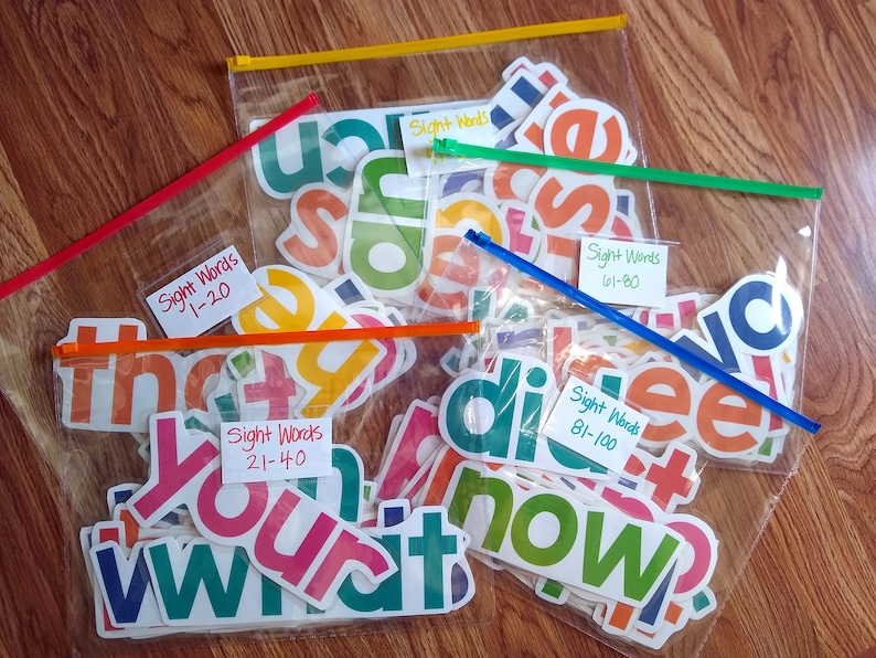 Sight Word Flashcard Cutouts Set 2 - Etsy