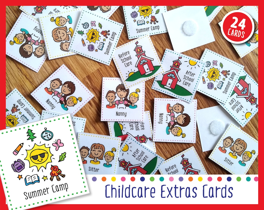 Childcare Extras (cards for Weekly Calendar) - Etsy