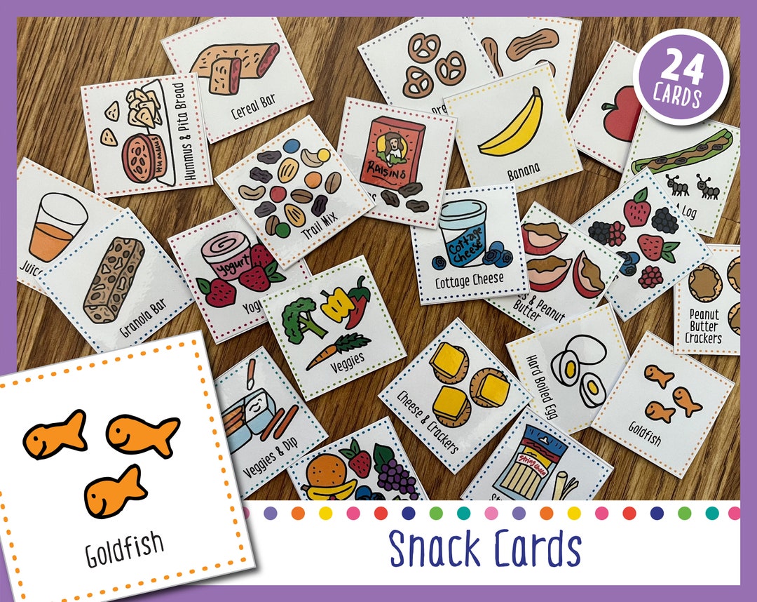 Snack Meal-planning Cards Set - Etsy