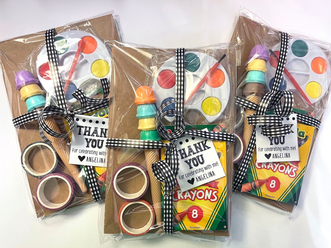 Art Themed Premade Party Favor Bags | Pre-filled Kids Favor Bags ...