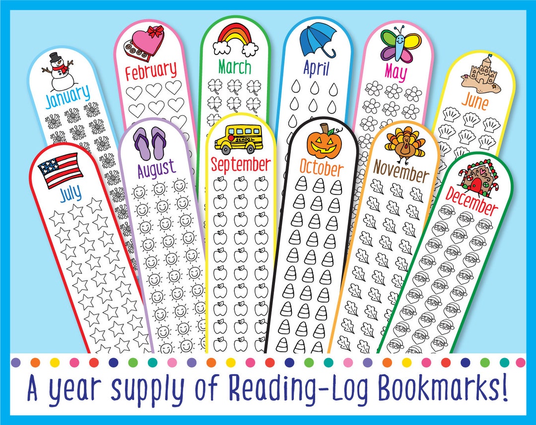 Printable Reading-log Bookmarks - Etsy