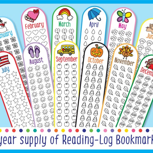 Printable Reading-log Bookmarks - Etsy