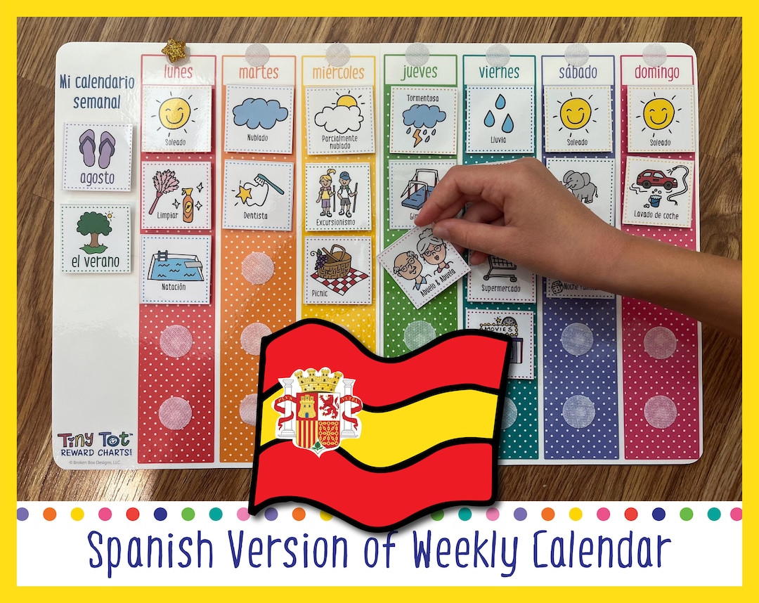 Spanish Weekly Visual Calendar (includes 264 Cards) - Etsy