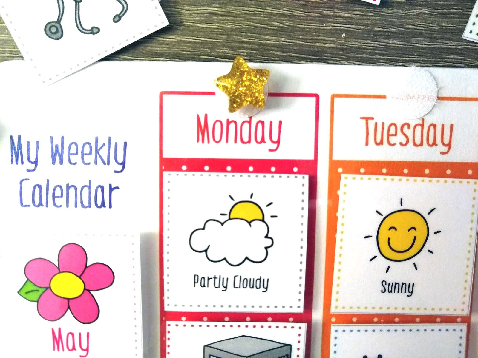 Jewish Visual Calendar & Activity Cards | Weekly Visual Calendar for ...