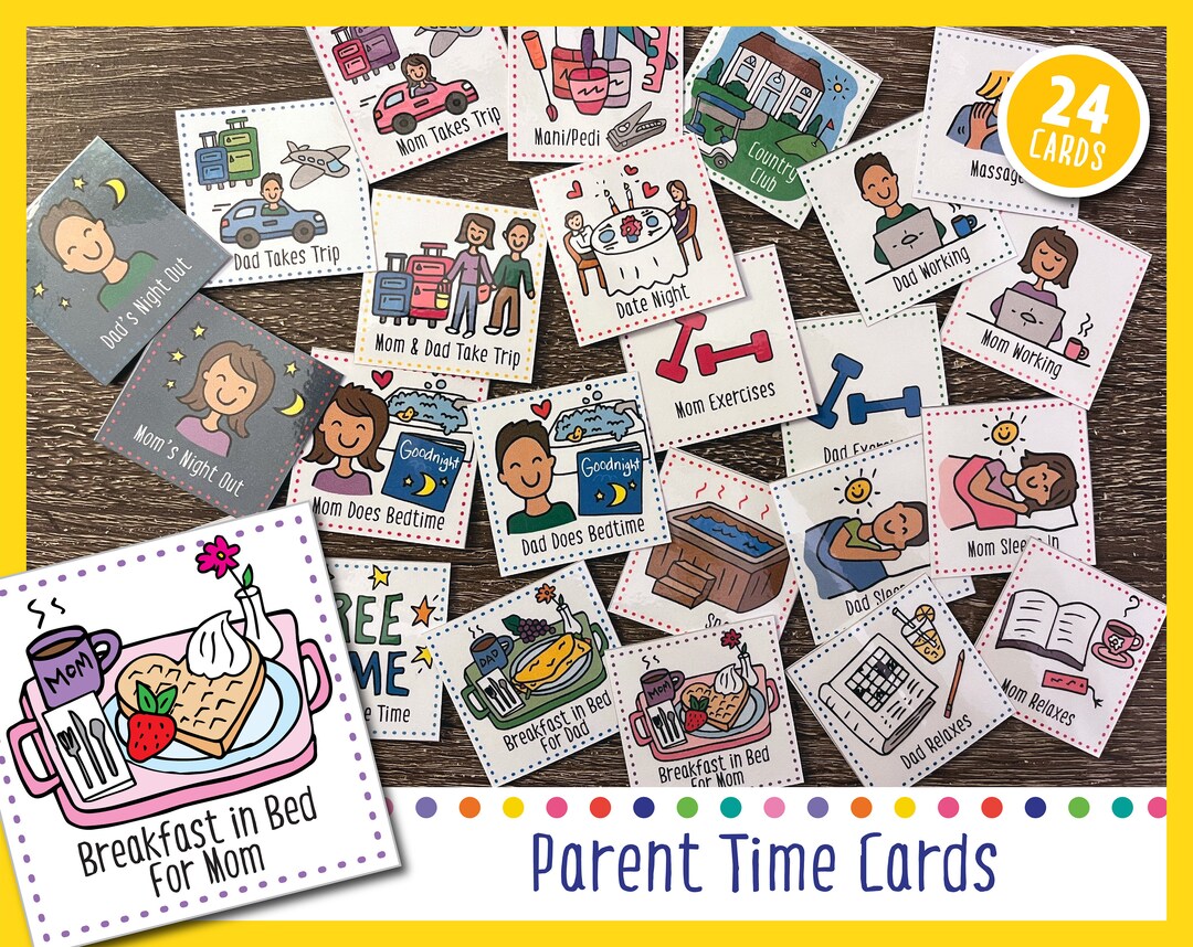 Parent Time Cards (cards for Weekly Calendar) - Etsy