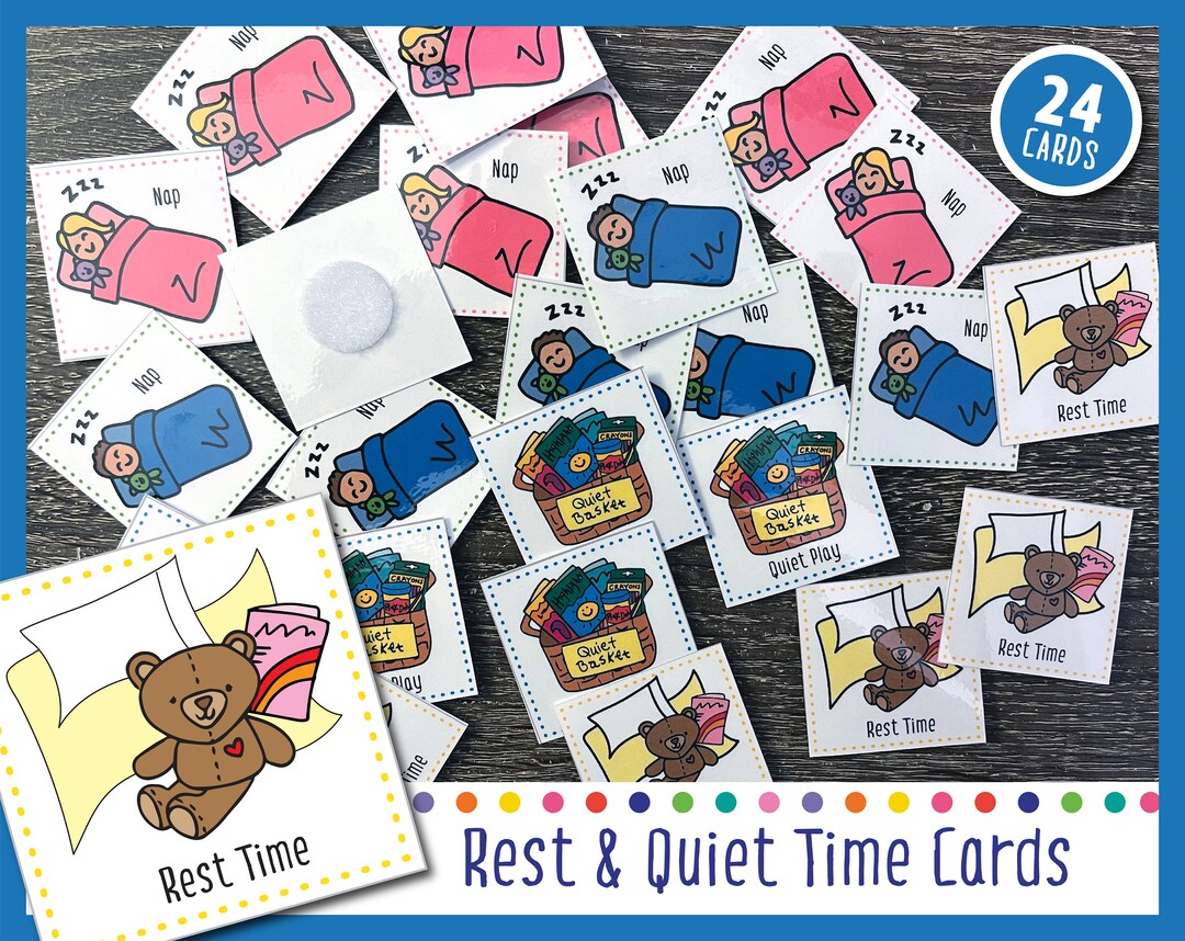 Rest & Quiet Time (cards for Weekly Calendar) - Etsy