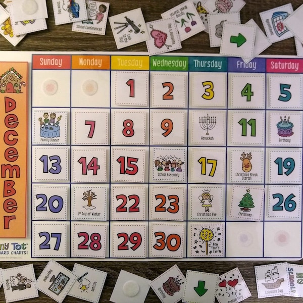 Velcro Kids Calendar - Etsy