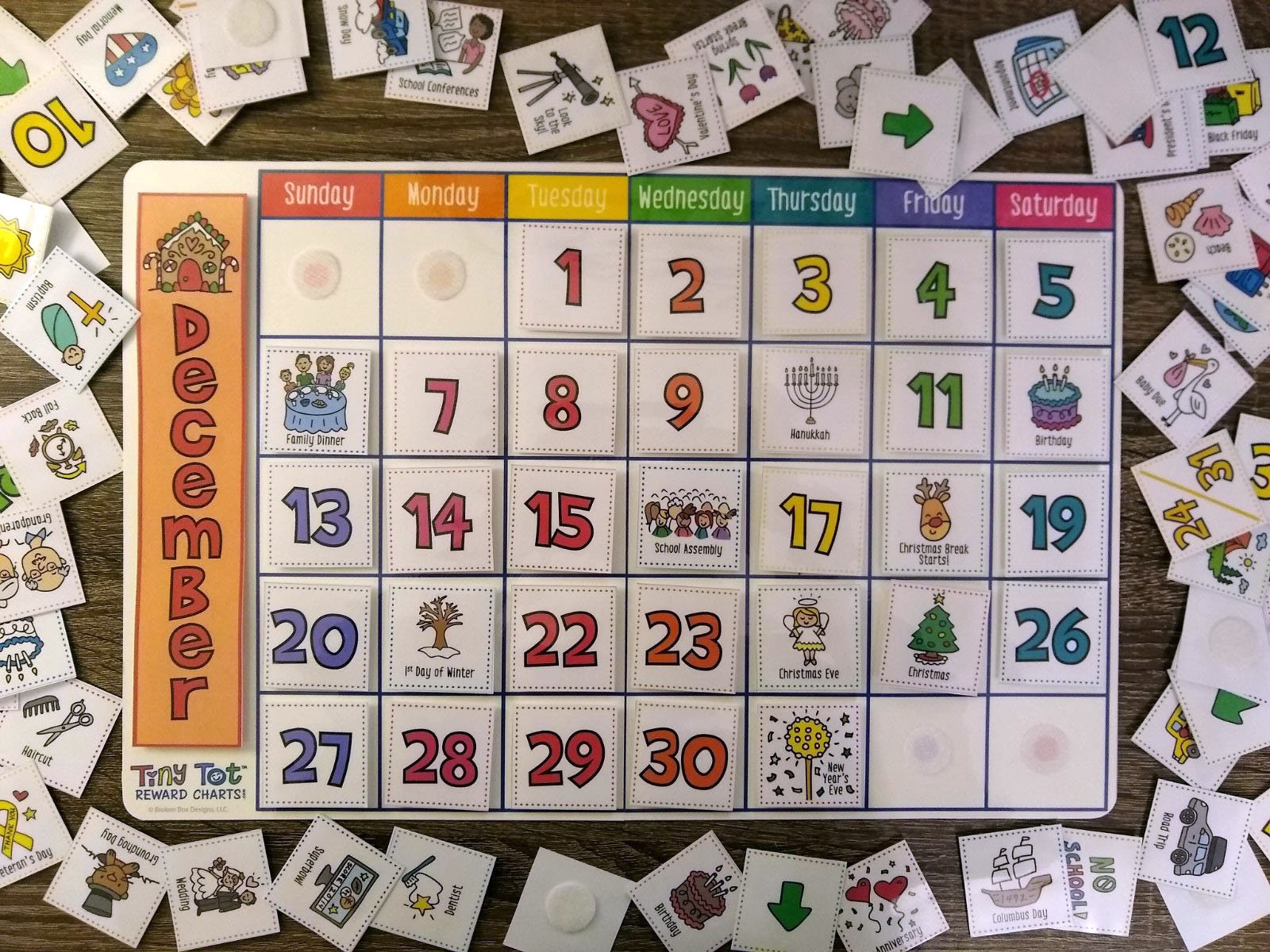 Calendario Visual Mensual Incluye 132 Tarjetas Calendario | Etsy