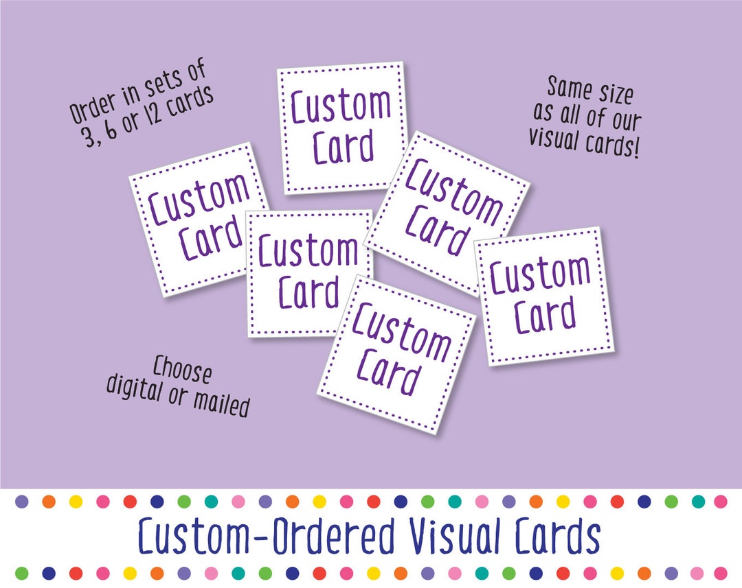 Custom Ordered Visual Cards - Etsy