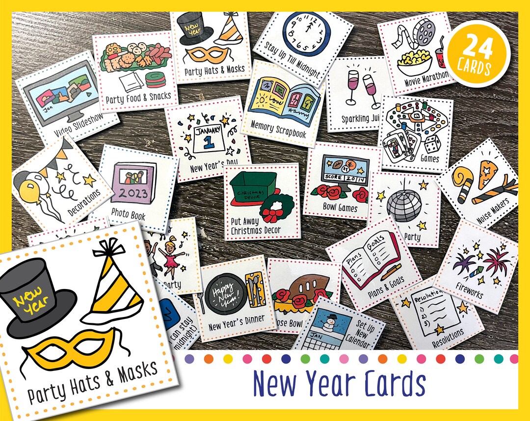 New Year Cards - Etsy