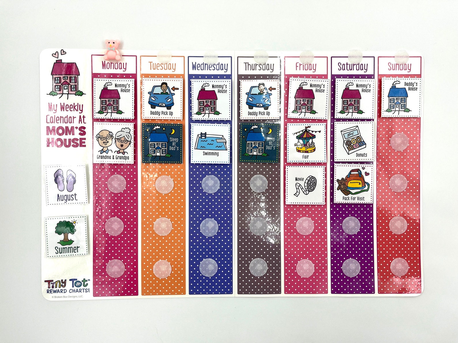 Co-parenting Weekly Visual Calendar (includes 310 Cards), Divorce ...