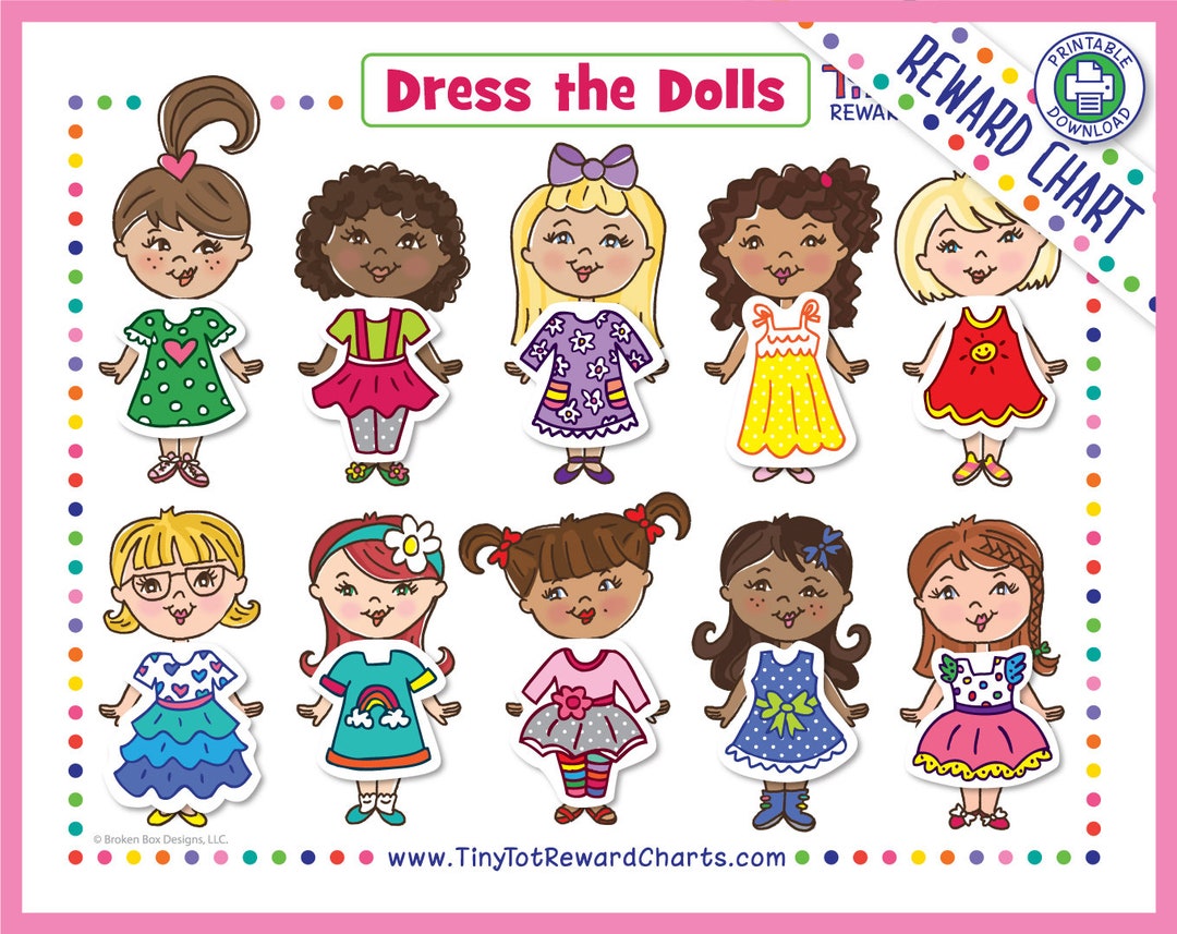 Dress the Dolls Reward Chart (printable Download) - Etsy