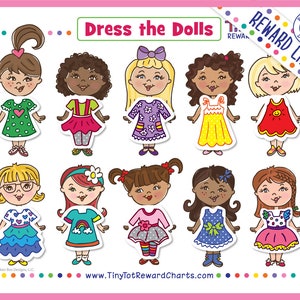 Dress the Dolls Reward Chart (printable Download) - Etsy