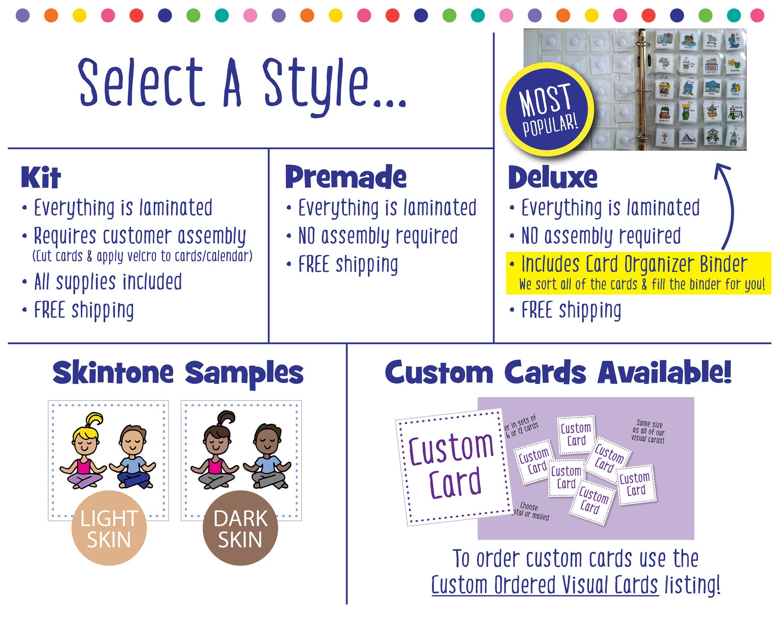 Weekly Visual Calendar includes 264 Cards - Etsy