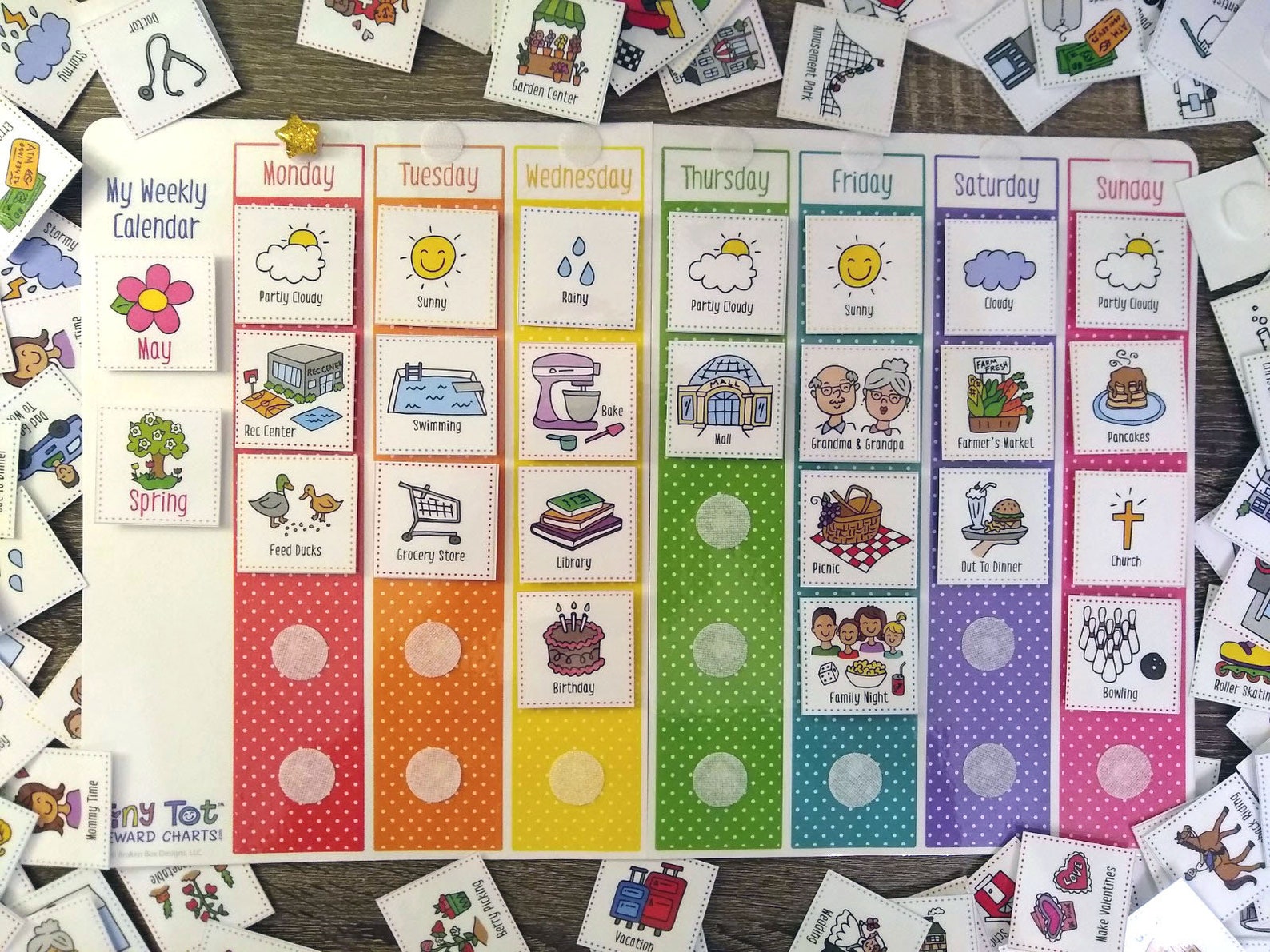 Weekly Visual Calendar includes 264 Cards - Etsy