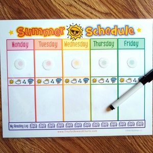 Summer Themed Schedule & 48 Cards - Etsy