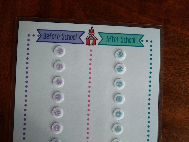 Before & After School Visual Routine Chart for Girls - Etsy