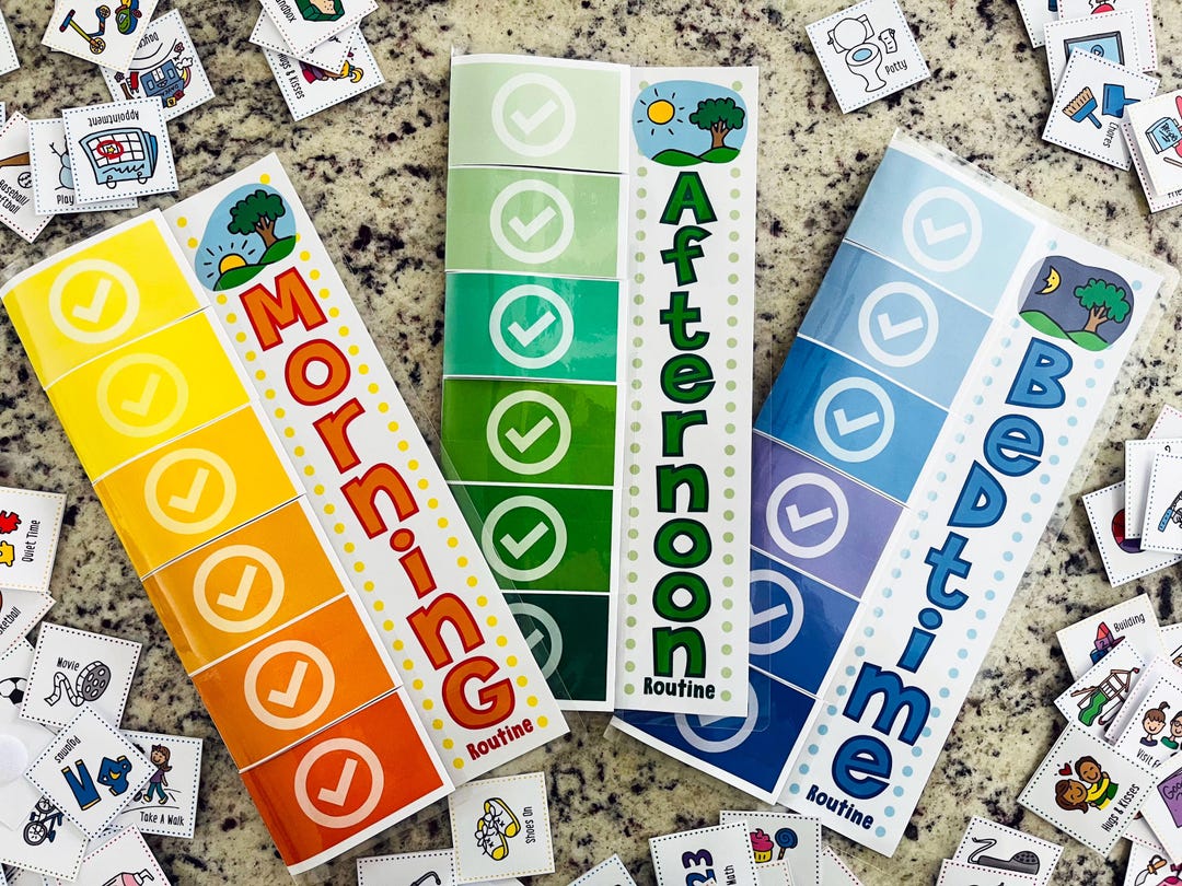 Daily Visual Routine Flip Charts & 120 Activity Cards | Morning ...