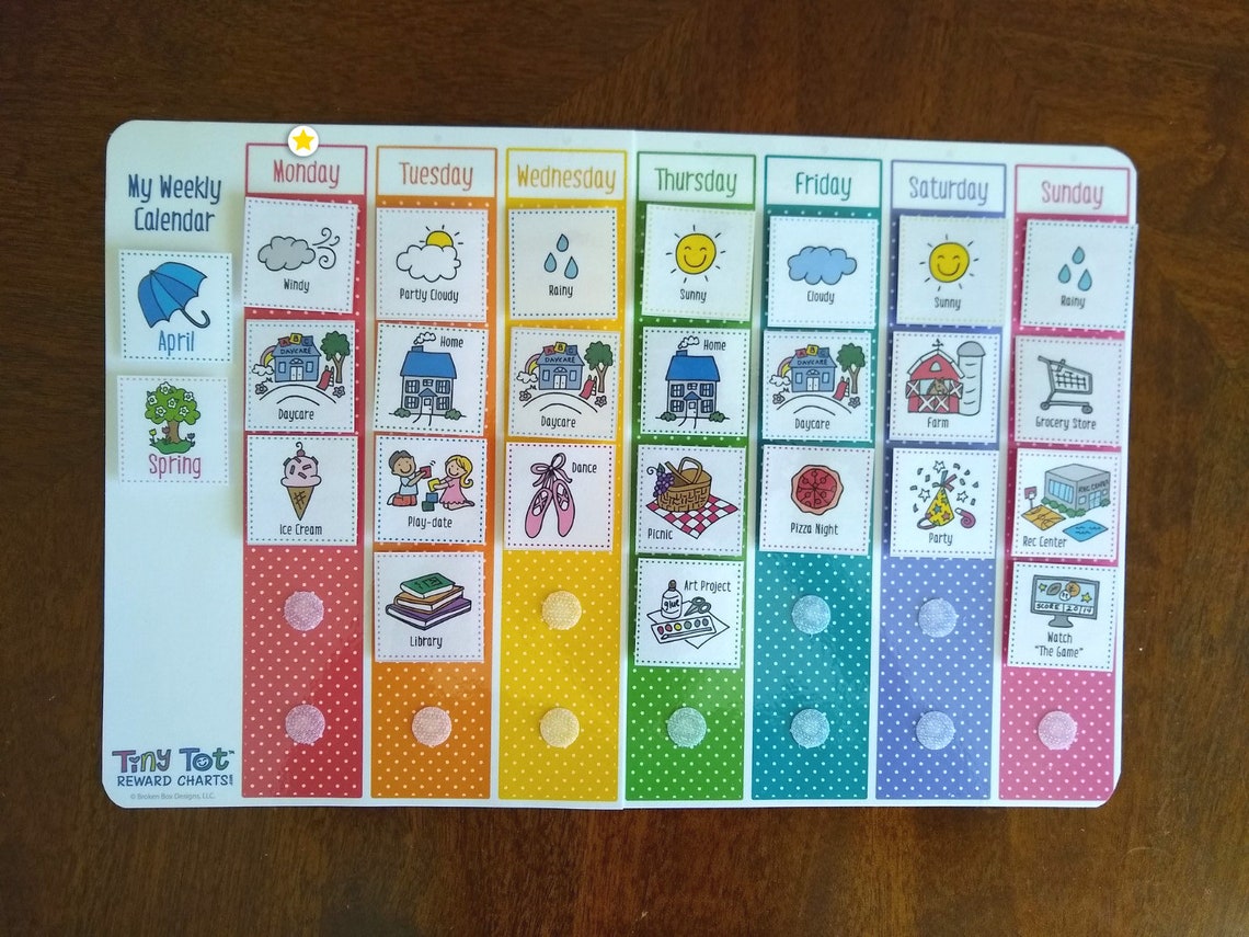 Weekly Visual Calendar Includes 264 Cards | Etsy