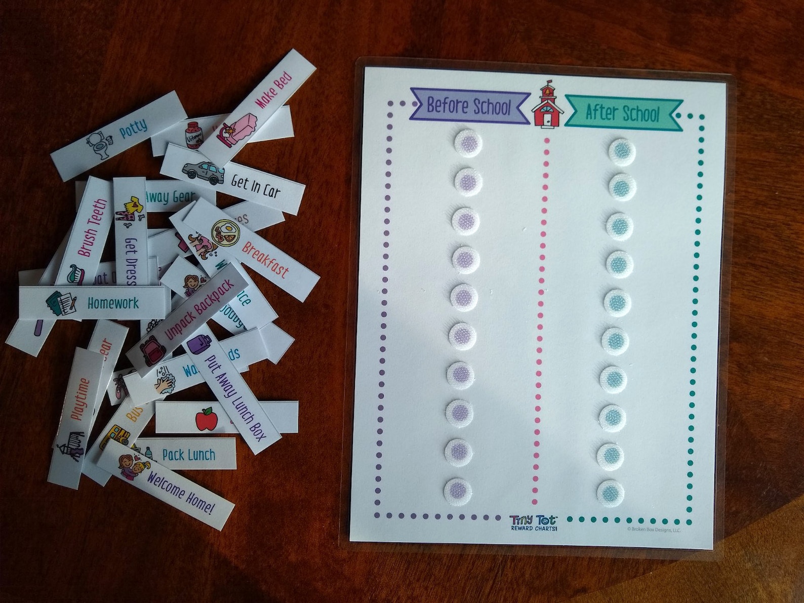 Before & After School Visual Routine Chart for Girls - Etsy