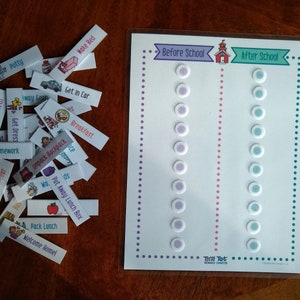 Before & After School Visual Routine Chart (for Girls) - Etsy