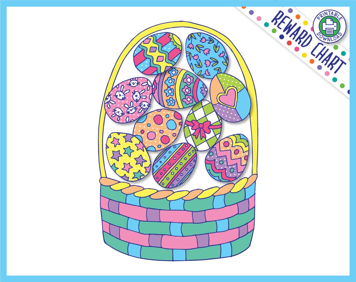 Easter Basket Reward Chart printable Download - Etsy