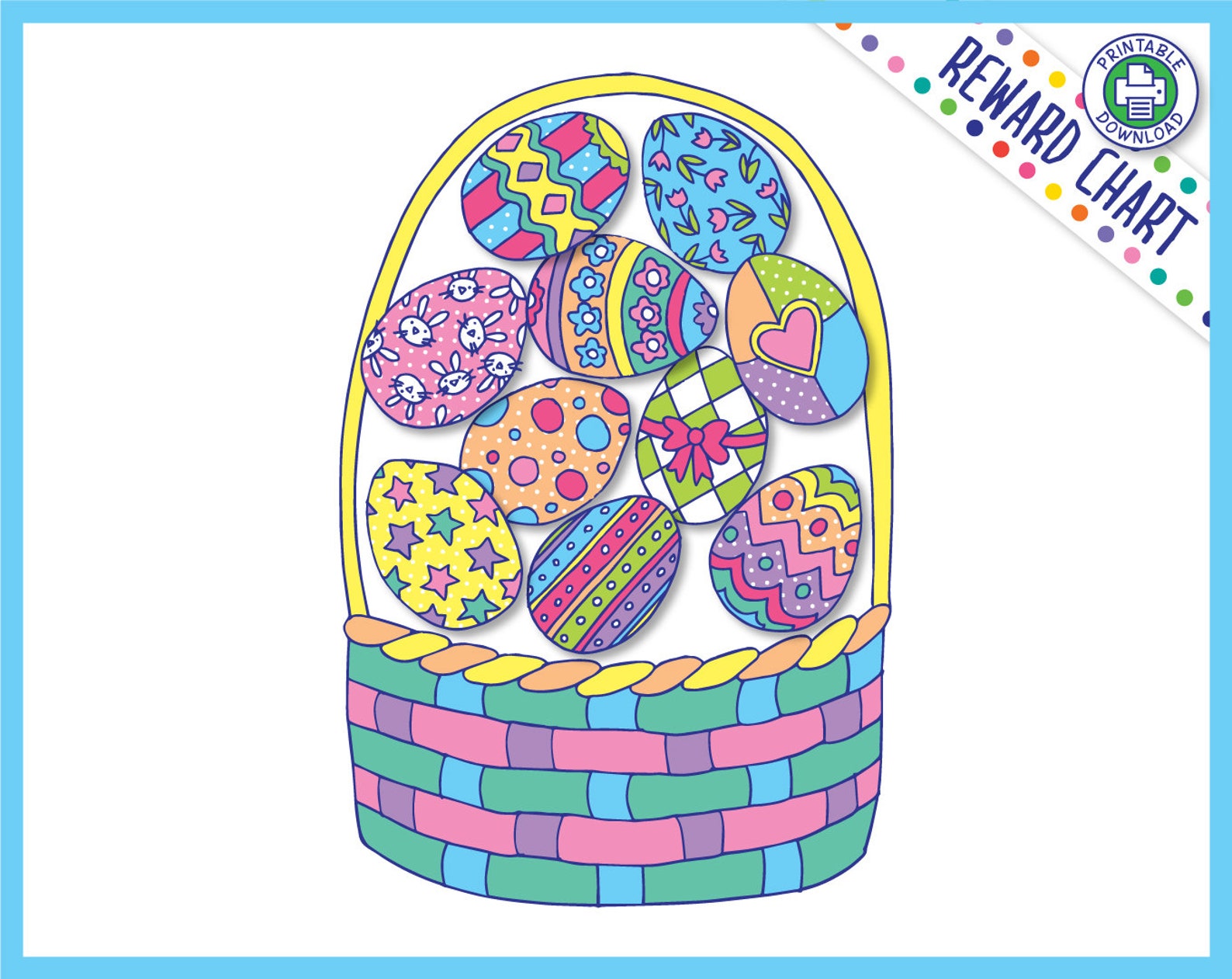 Easter Basket Reward Chart printable Download - Etsy