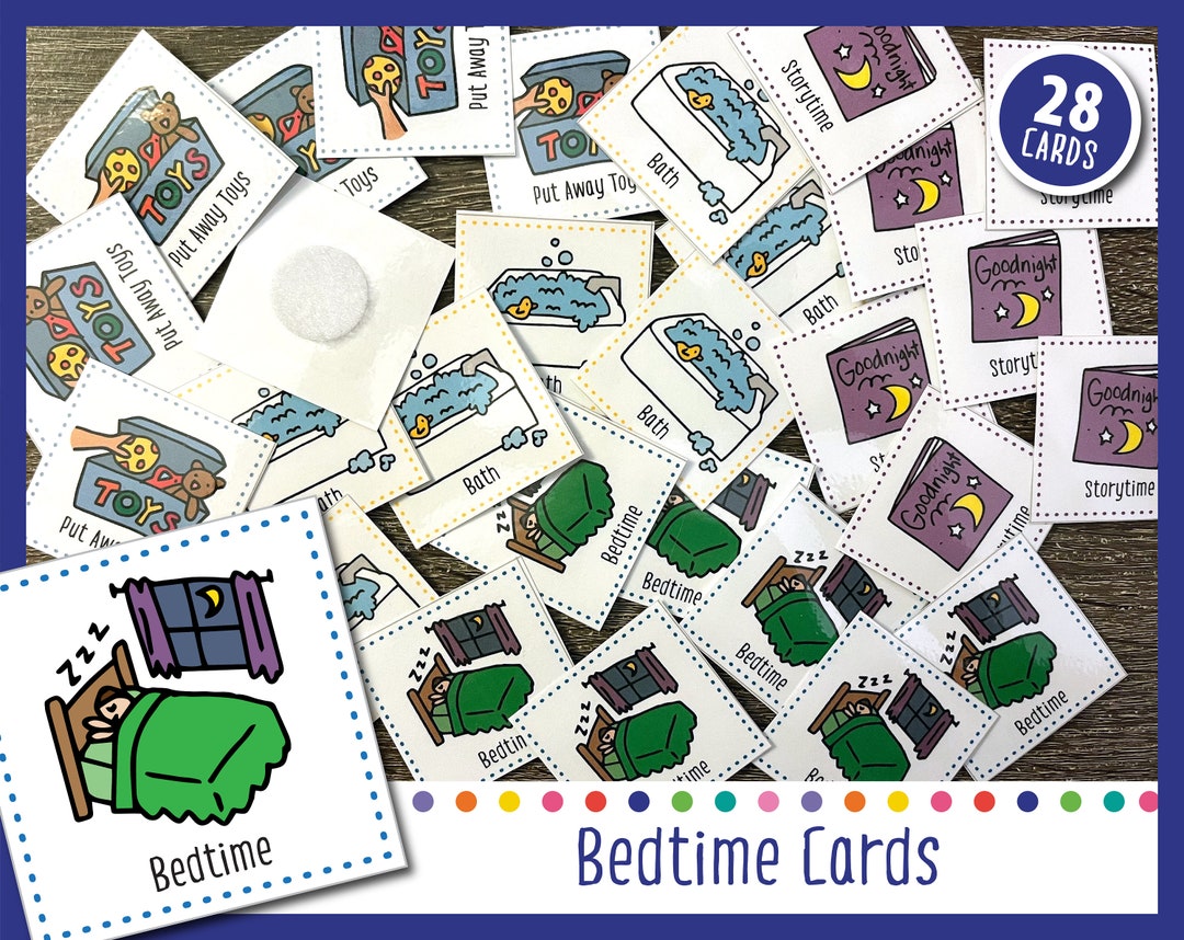 Bedtime (cards for Weekly Calendar) - Etsy