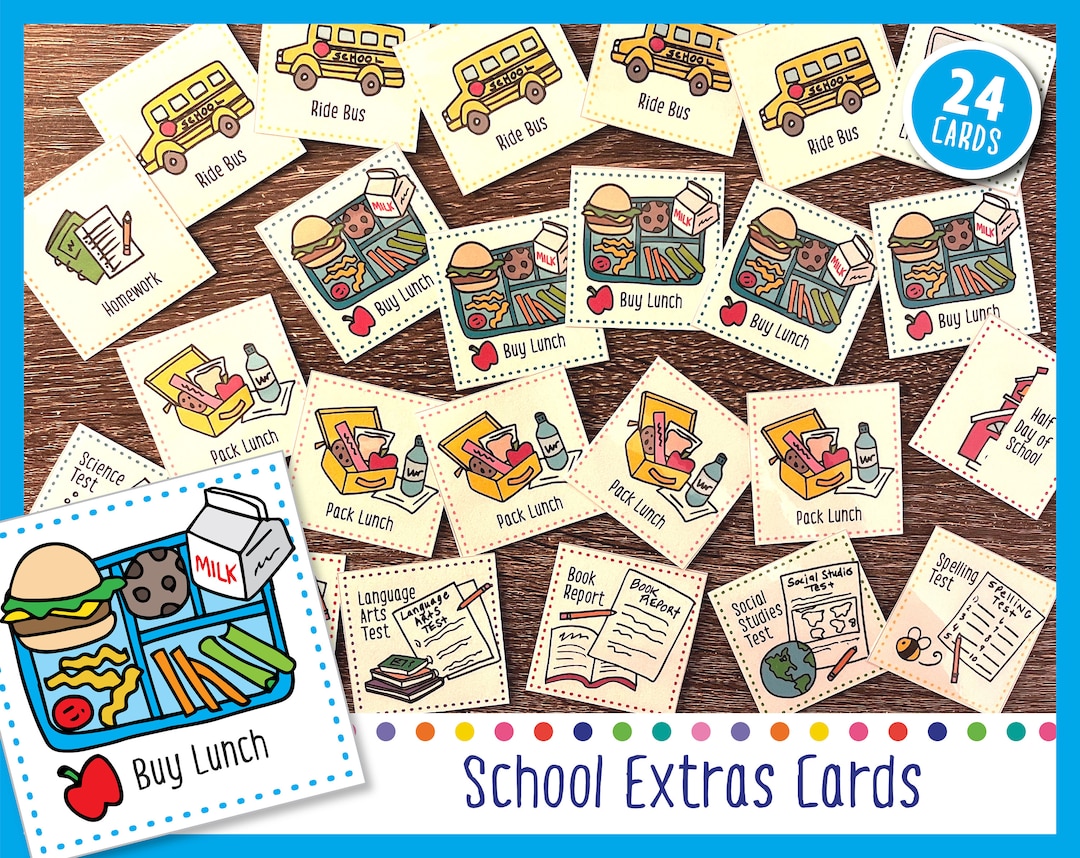 School Extras (cards for Weekly Calendar) - Etsy