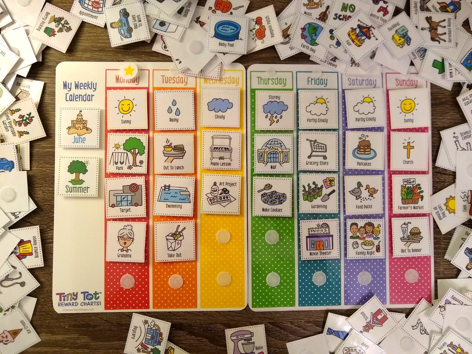 Weekly Visual Calendar Includes 264 Cards | Etsy