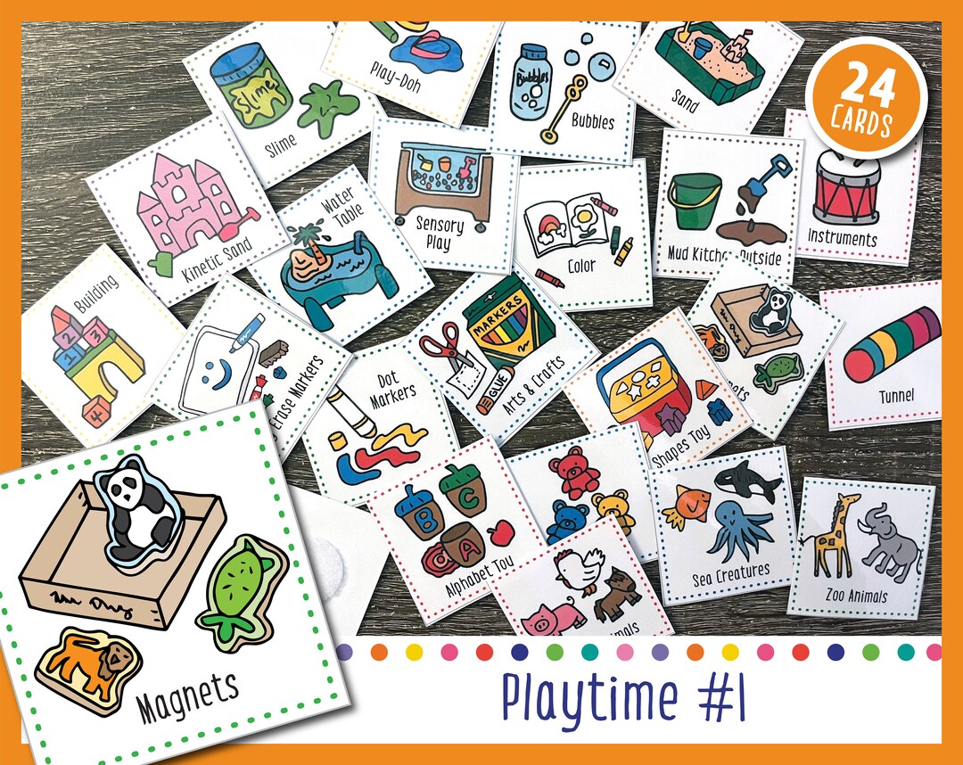 Playtime #1 (cards for Weekly Calendar) - Etsy