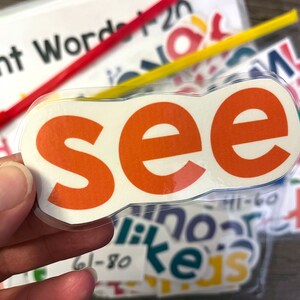 Pocket-size Sight Word Flashcard Cutouts (complete 100 Card Set) - Etsy