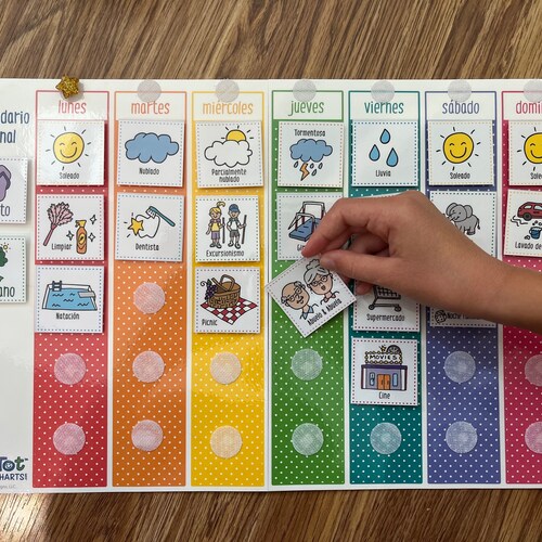 Weekly Visual Calendar includes 264 Cards - Etsy