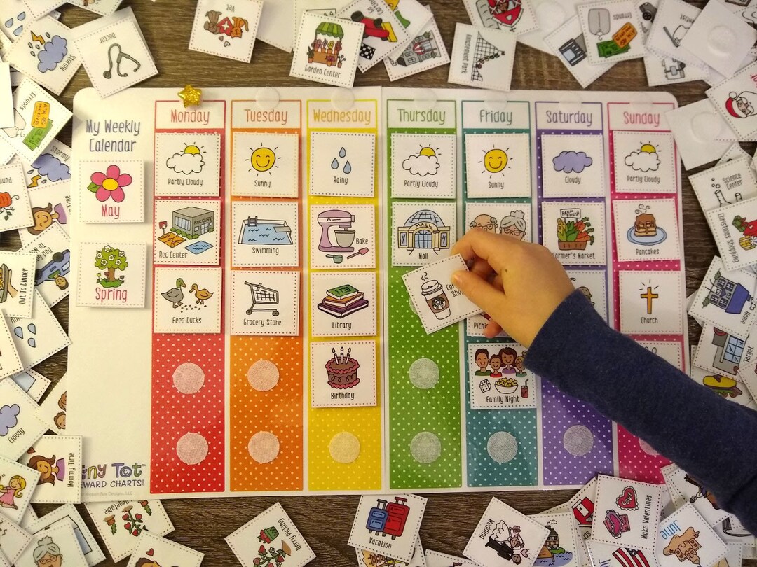 Weekly Visual Calendar includes 264 Cards - Etsy