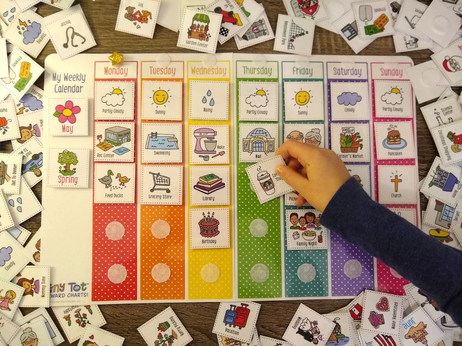 Weekly Visual Calendar Includes 264 Cards Etsy Espa a Weekly Visual Calendar Includes 264 Cards Etsy Espa a