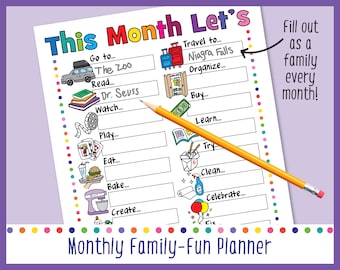 Family Fun Planner - Etsy