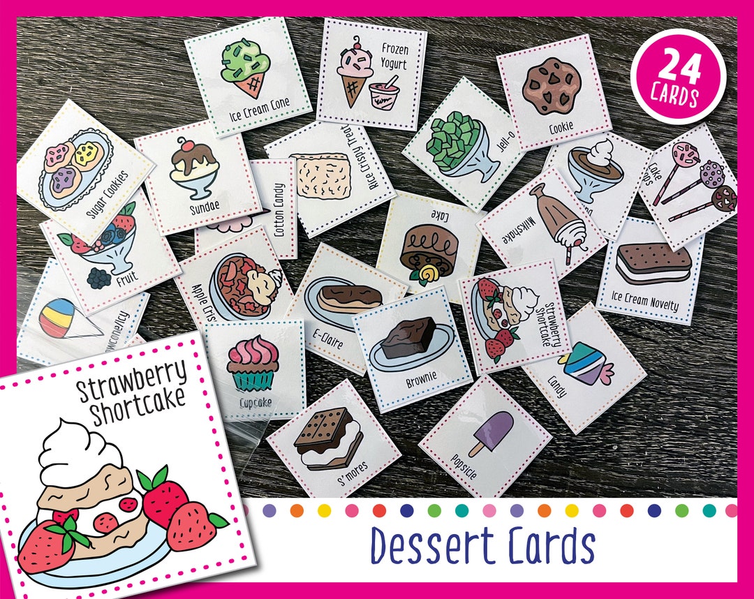 Dessert Meal-planning Cards Set - Etsy