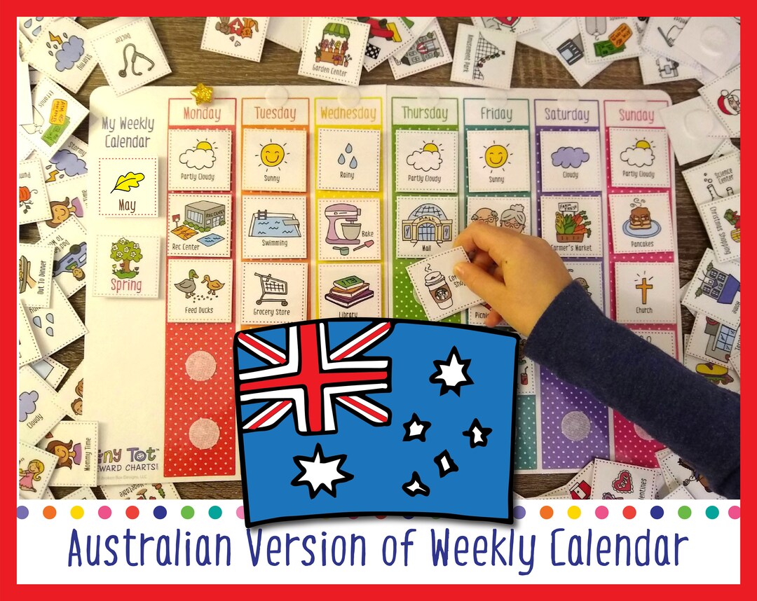 Australian Weekly Visual Calendar (includes 288 Cards) - Etsy