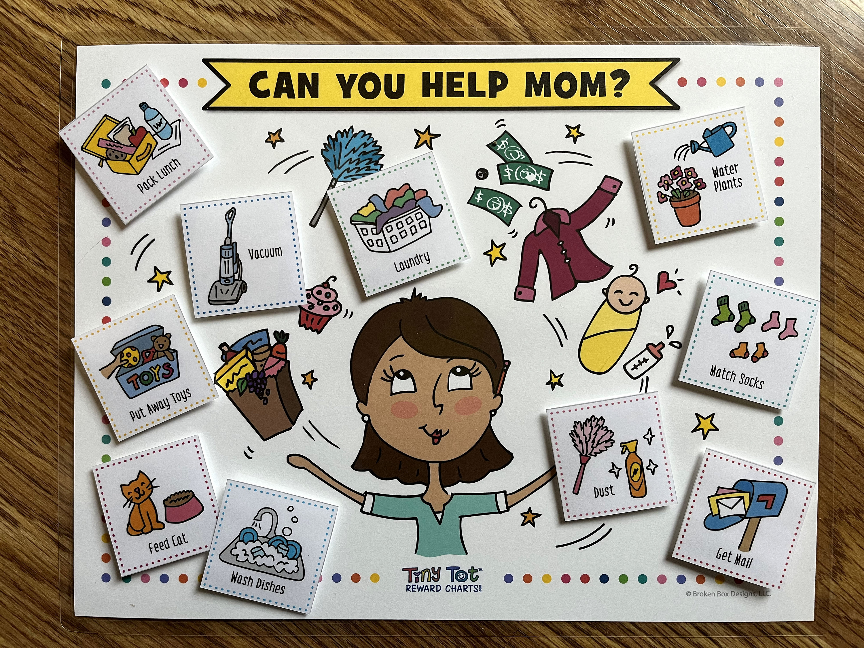 Can You Help Mom Chore Chart & 72 Cards Kids Visual Chore - Etsy