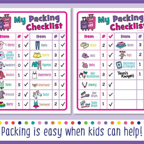 Packing Checklist - Etsy