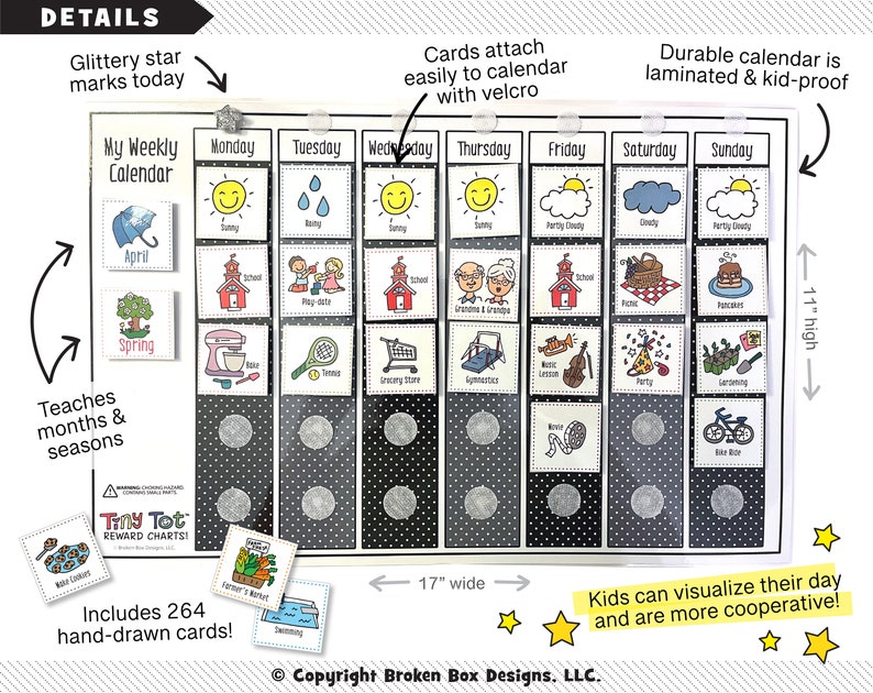 Homeschool Visual Calendar & Routine Cards | Weekly Visual Calendar for ...