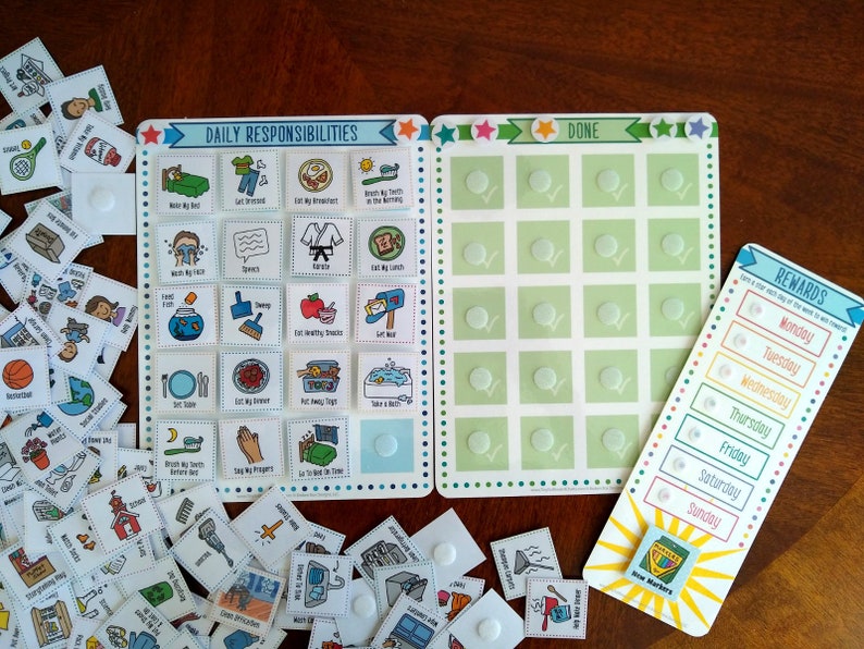 Responsibilities & Rewards Visual Chart for Boys 188 Cards | Etsy