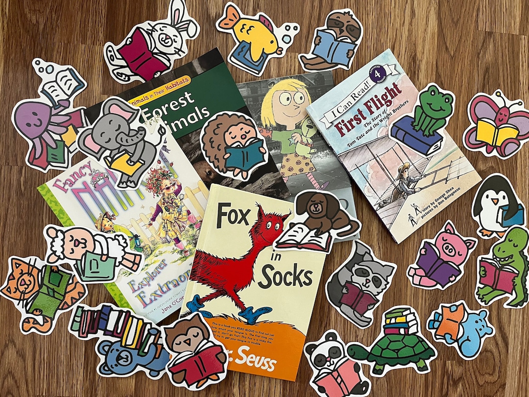 Book Buddies Reading Log/reading Incentive Cutouts for Kids - Etsy
