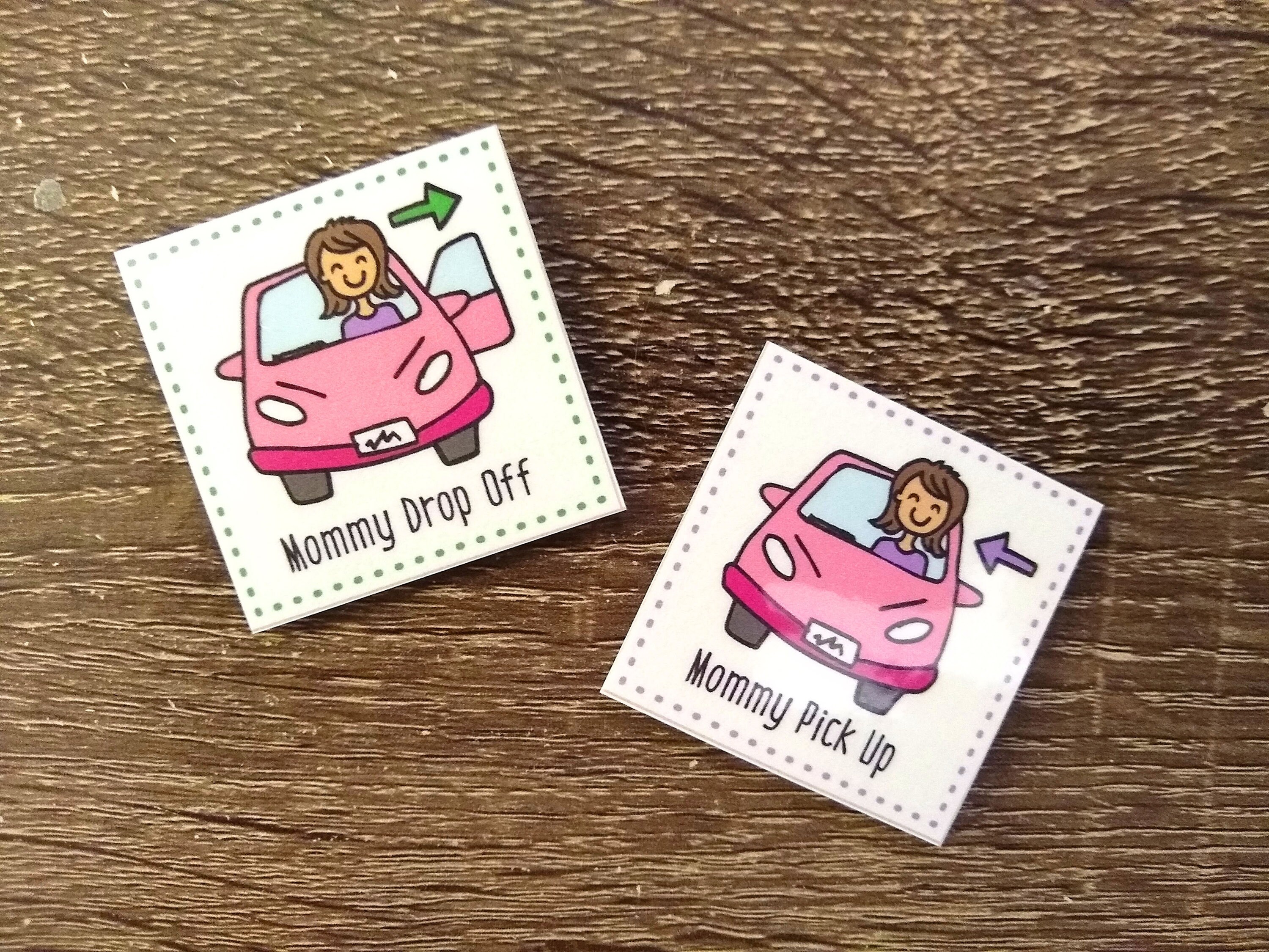 Drop Off/pick up cards for Weekly Calendar - Etsy