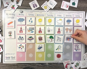 Weekly Visual Calendar includes 264 Cards - Etsy