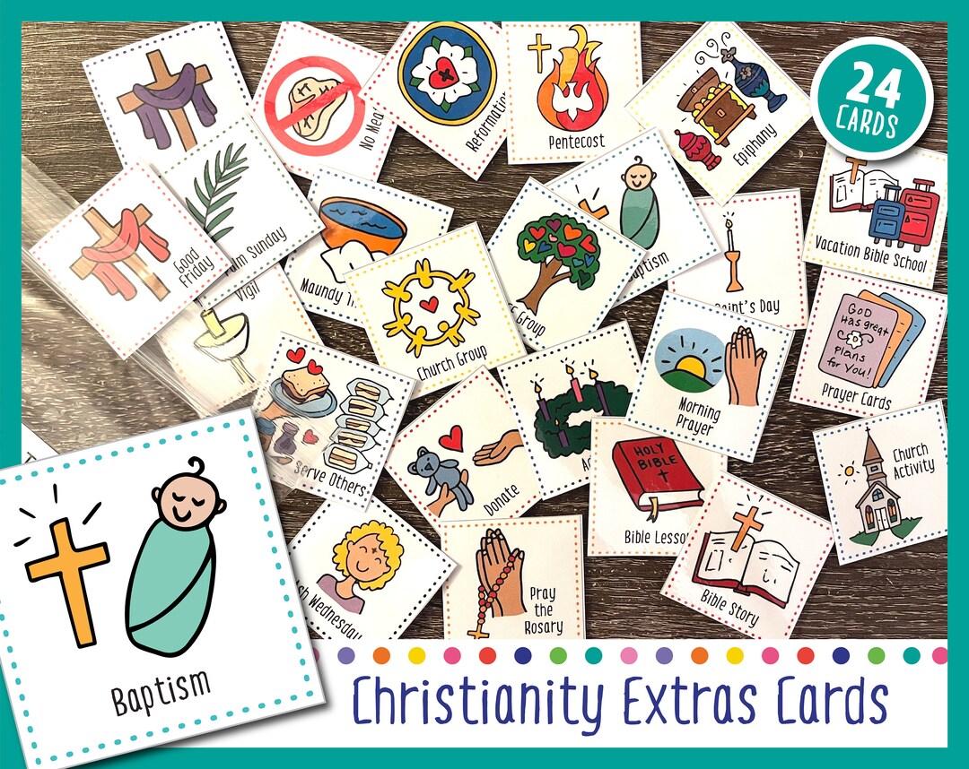 Christianity Extras (cards for Weekly Calendar) - Etsy