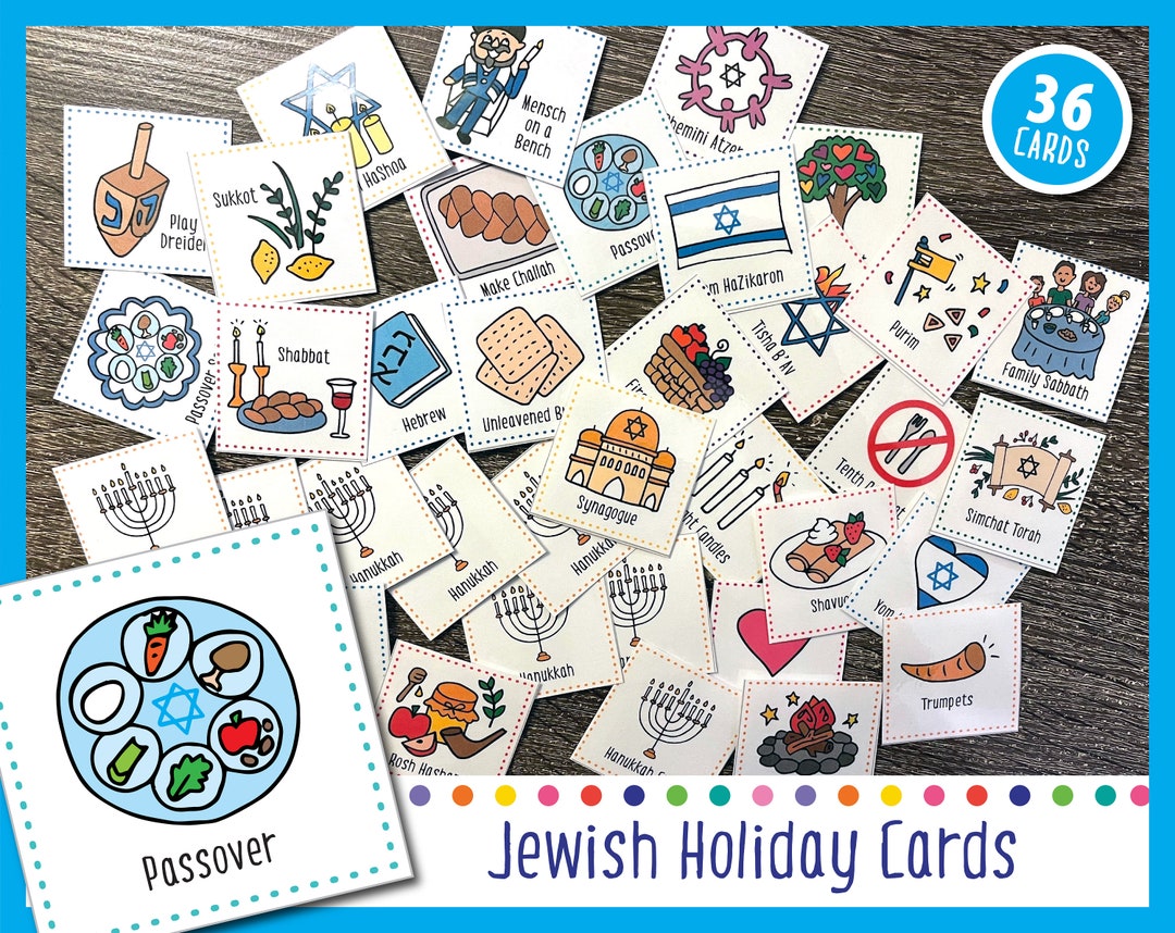 Jewish Holiday Visual Cards | Visual Routine Card Set for Toddler/kids ...