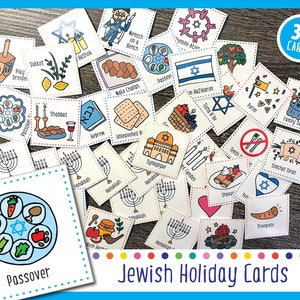 Jewish Holiday Visual Cards | Visual Routine Card Set for Toddler/kids ...